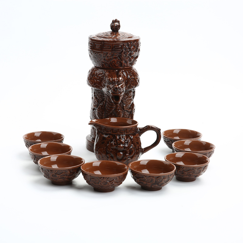 Chinese Ceramic Tea Set - Semi-Automatic, Anti-Scald, and Heat Resistant