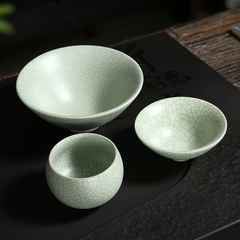 Ruyao Ceramic Tea Cup Set - Five Famous Kilns Design