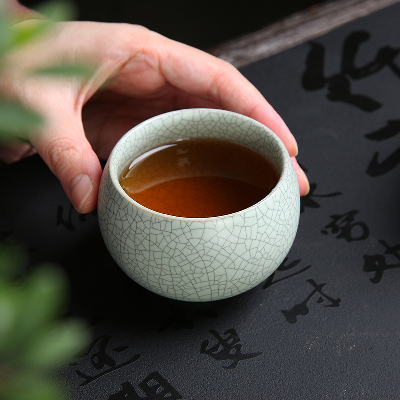 Ruyao Ceramic Tea Cup Set - Five Famous Kilns Design