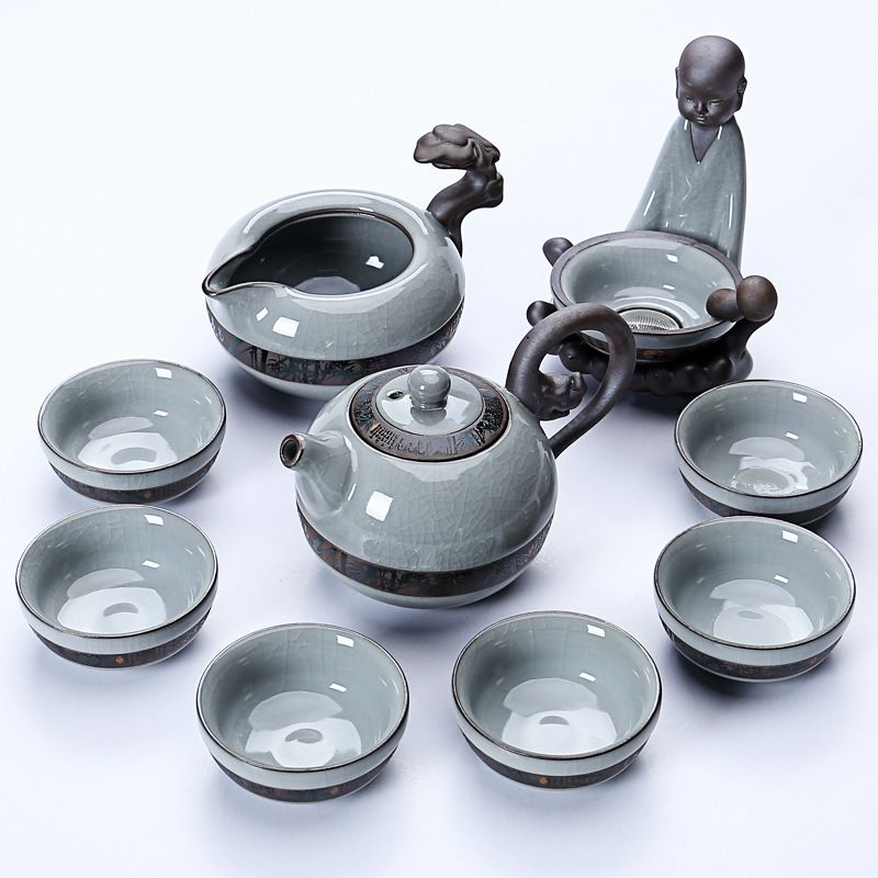 Dragon Ball Ruyao Tea Set with Ice Crack Glaze