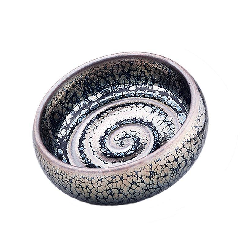 Swirl Jian Zhan Tenmoku Tea Cup