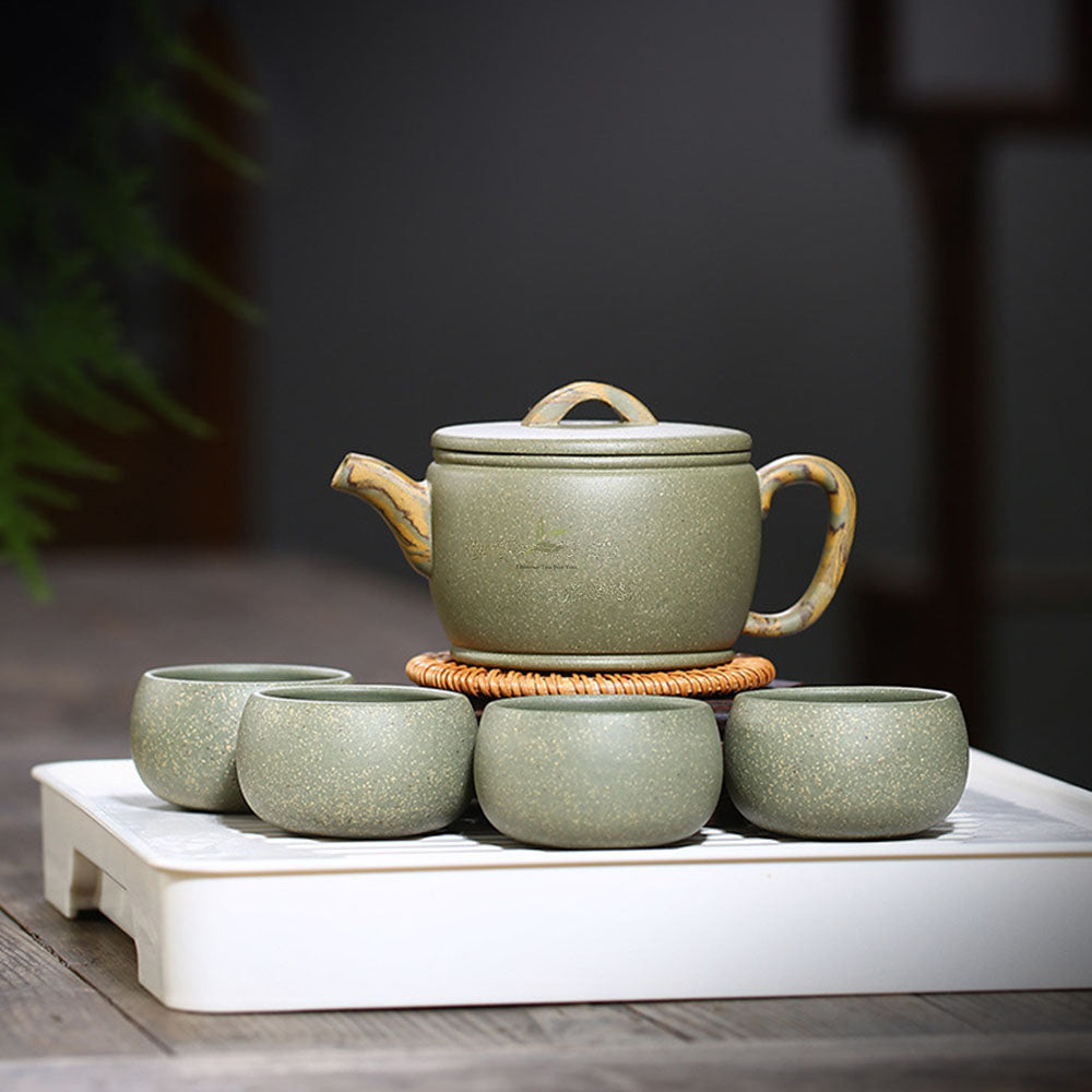 Handmade Celadon Clay Tea Set